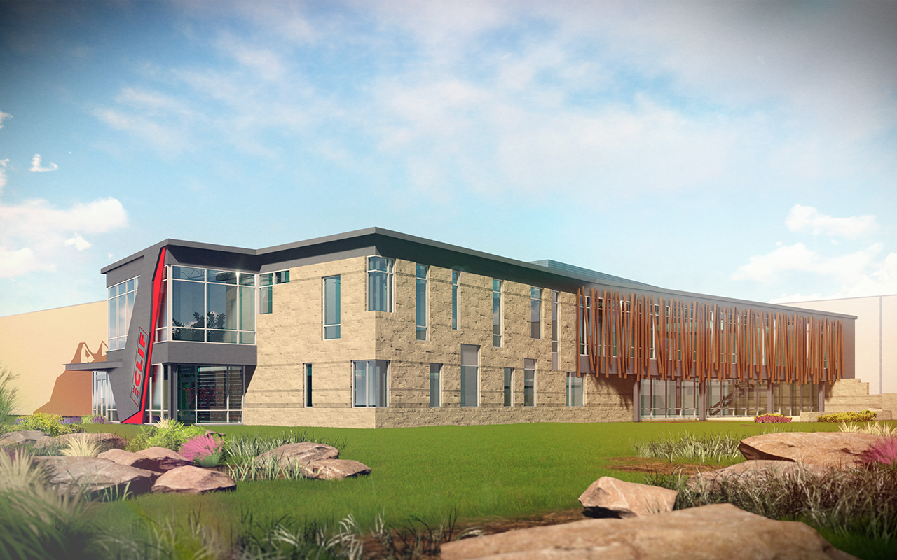 Manufacturing addition and renovation reflects nature